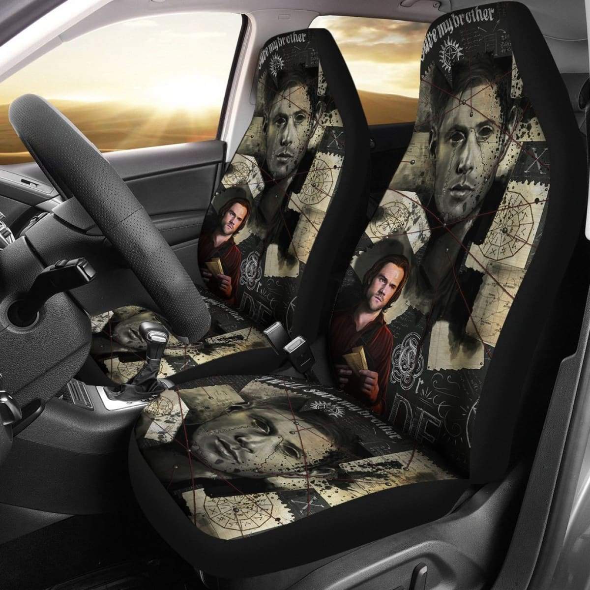 Dean And Sam Car Seat Covers Supernatural Movie | Inspire Uplift