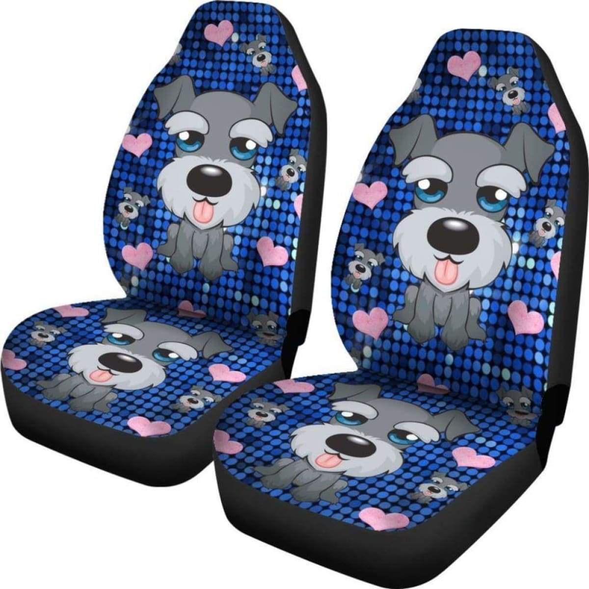 Schnauzer Art Cartoon Styles Car Seat Covers | Inspire Uplift