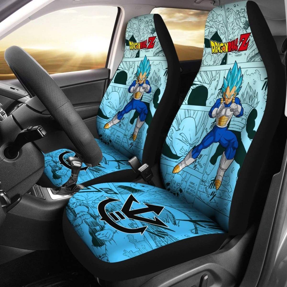 Vegeta Blue Hero Dragon Ball Z Car Seat Covers Manga Mixed A - Inspire ...