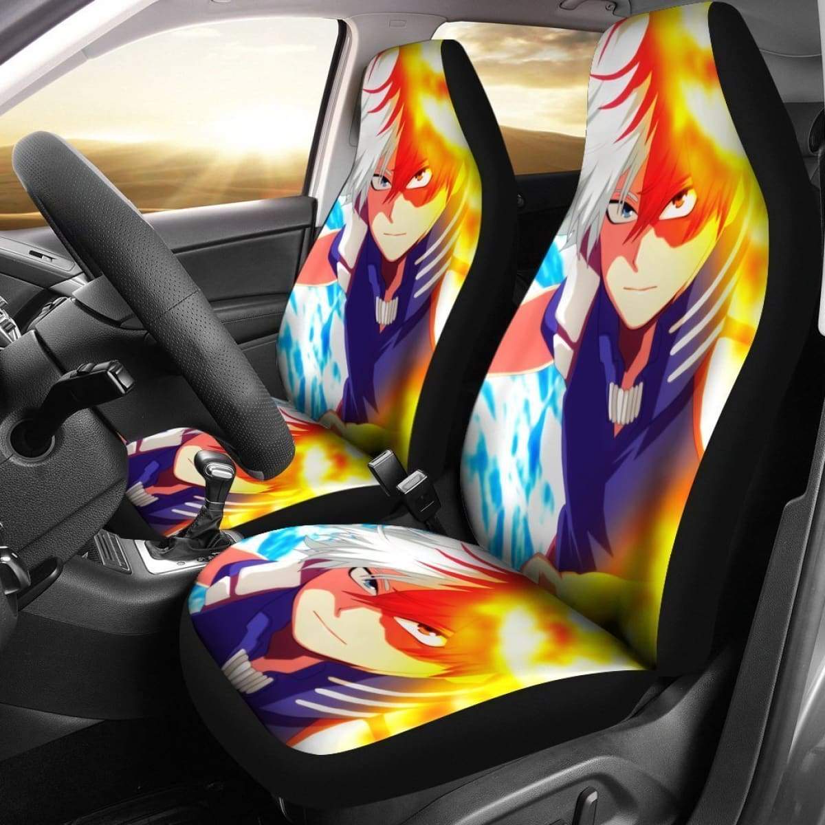 Mha Shoto Todoroki Car Seat Covers My Hero Academia Car Deco | Inspire ...