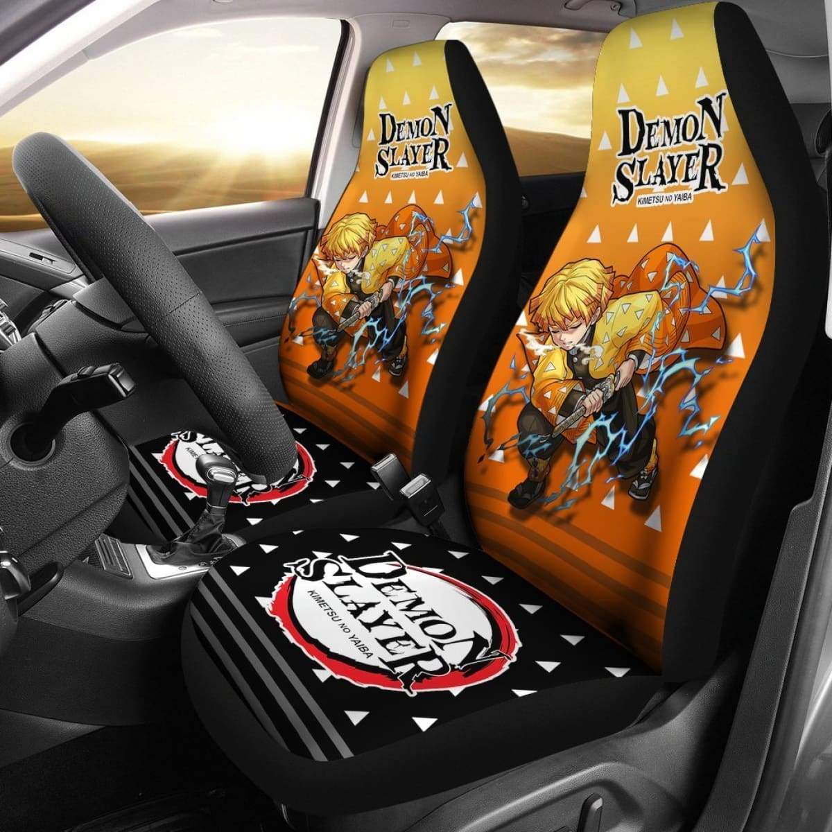 Demon Slayer Zenitsu Uniform Car Seat Covers Anime | Inspire Uplift