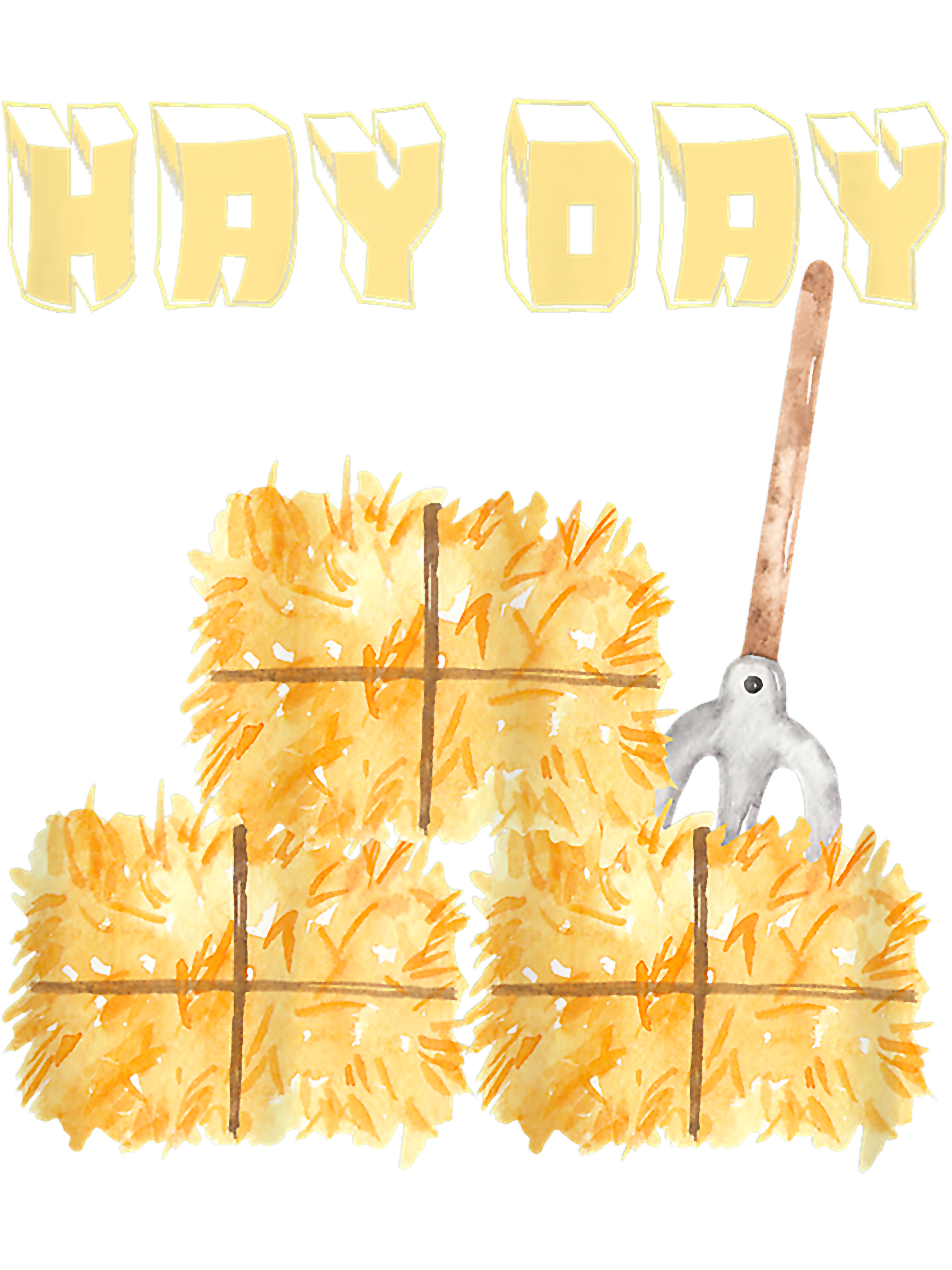 Cool and Funny Hay Day Design - Hay Harvest Bales Pitchfork | Inspire ...