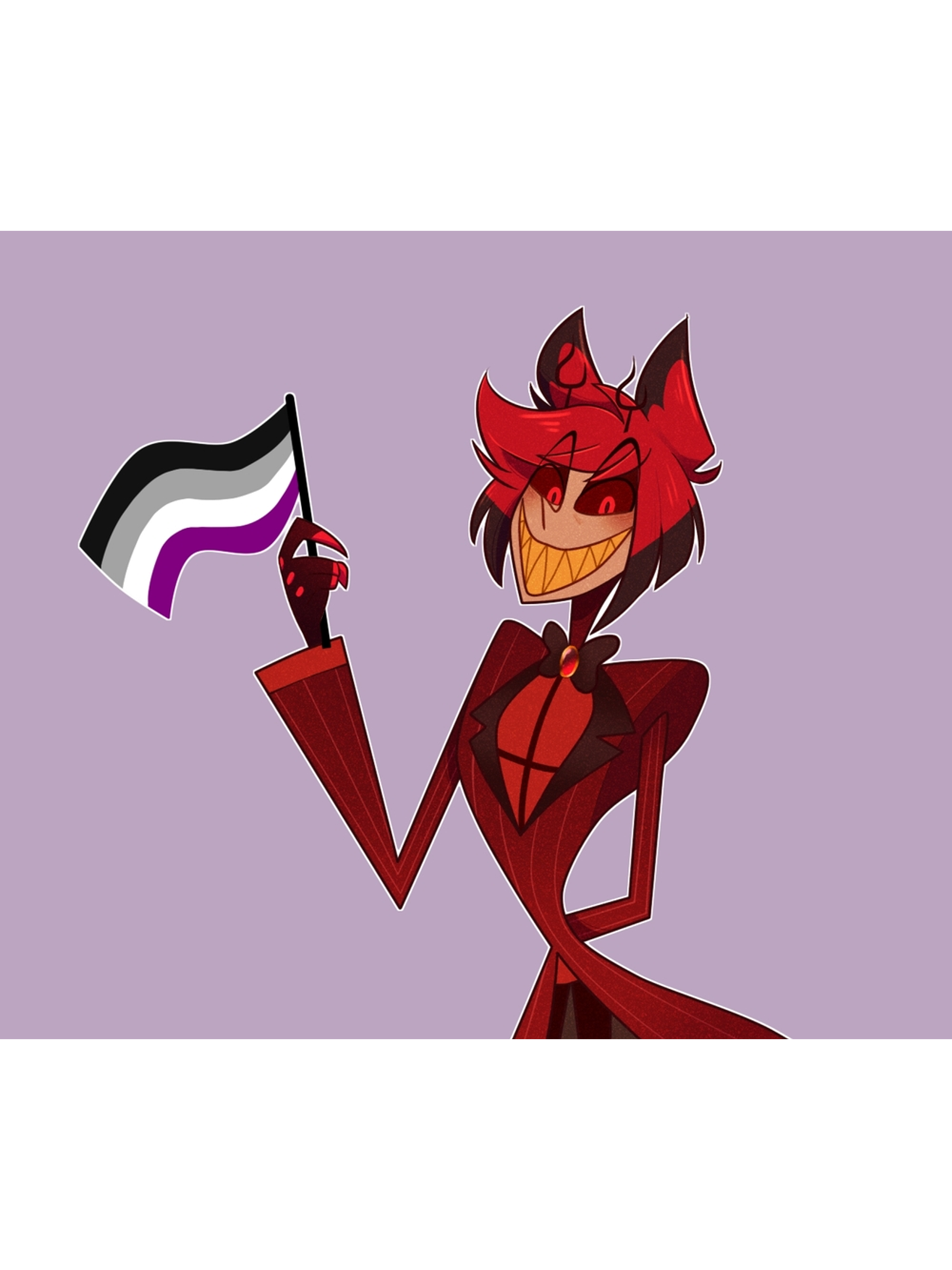 Hazbin Hotel Alastor - Asexual pride Throw Blanket | Inspire Uplift