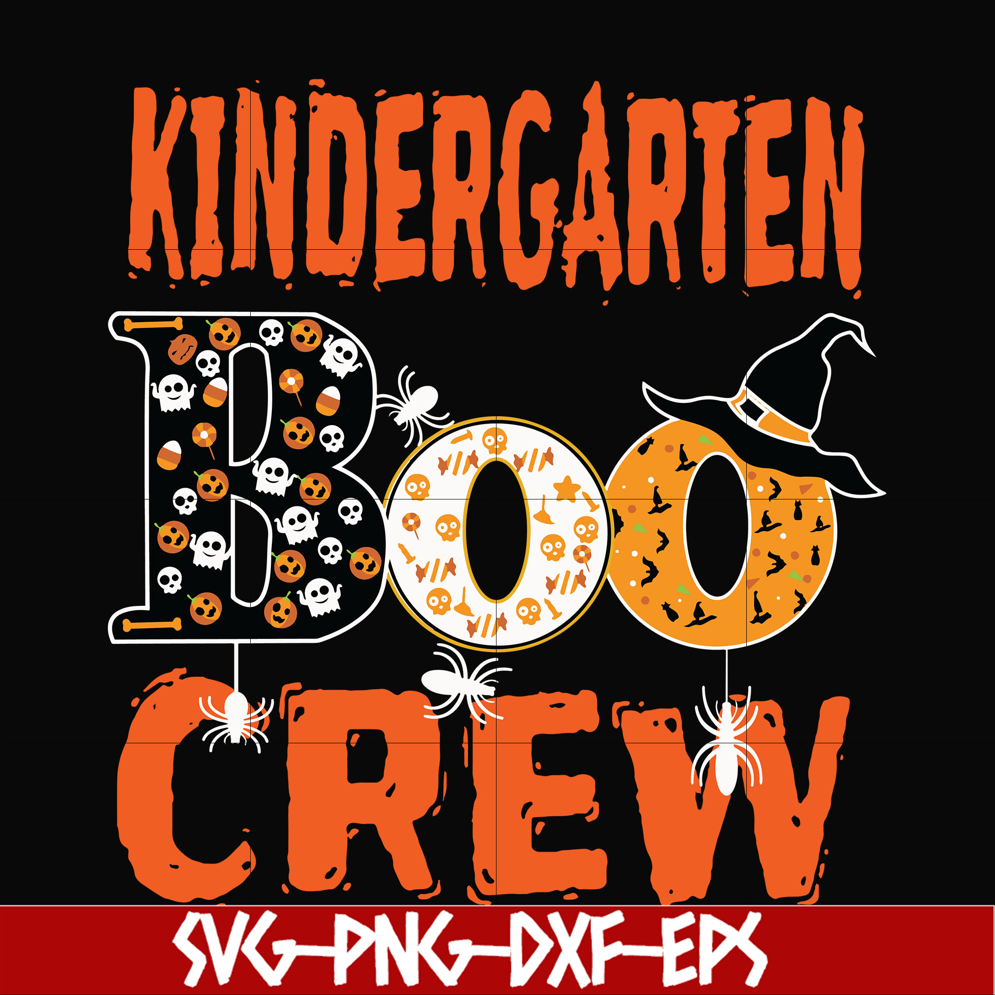 Kindergarten boo crew svg, halloween svg, png, dxf, eps digi | Inspire ...