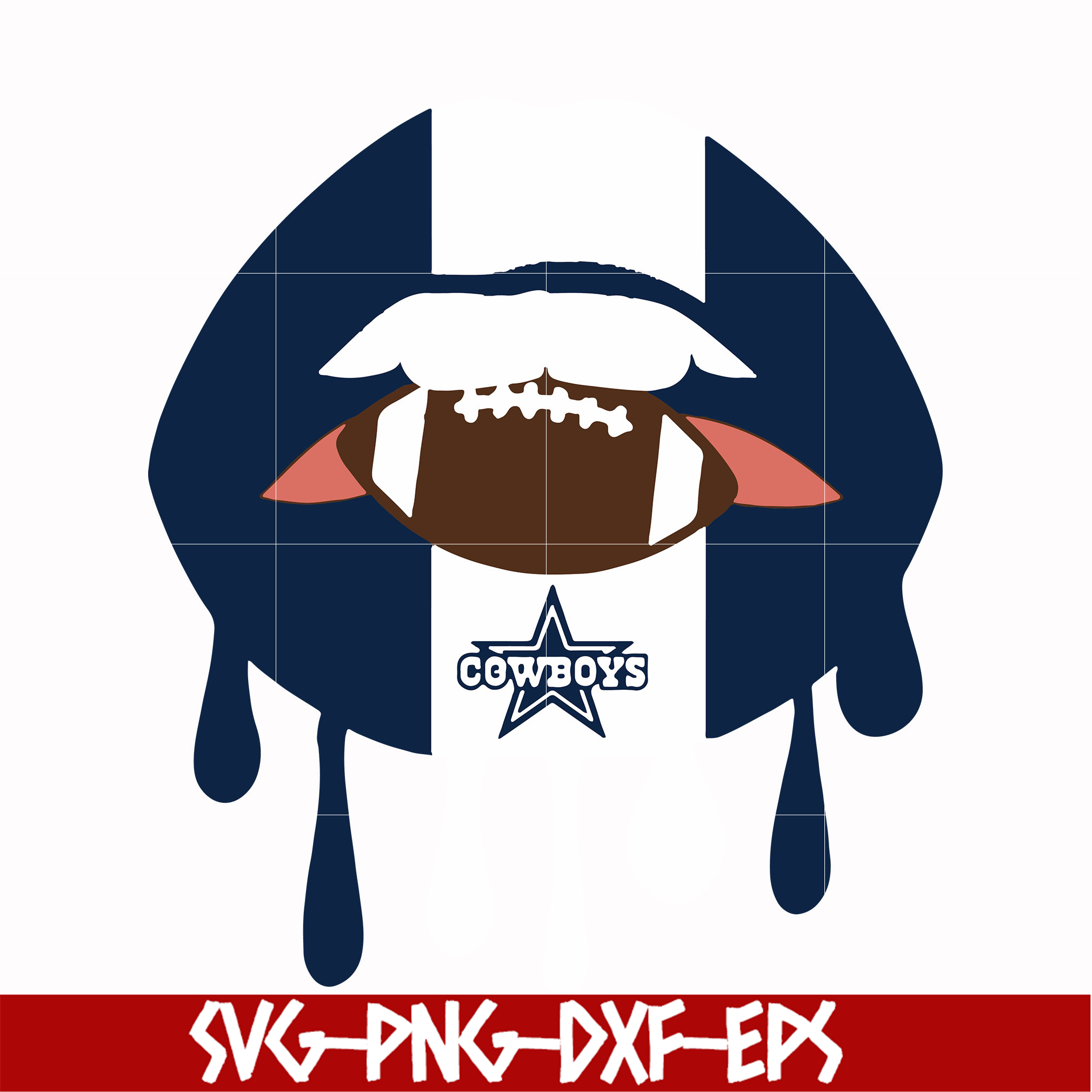 Cowboys lips, svg, png, dxf, eps file NFL0000116 | Inspire Uplift