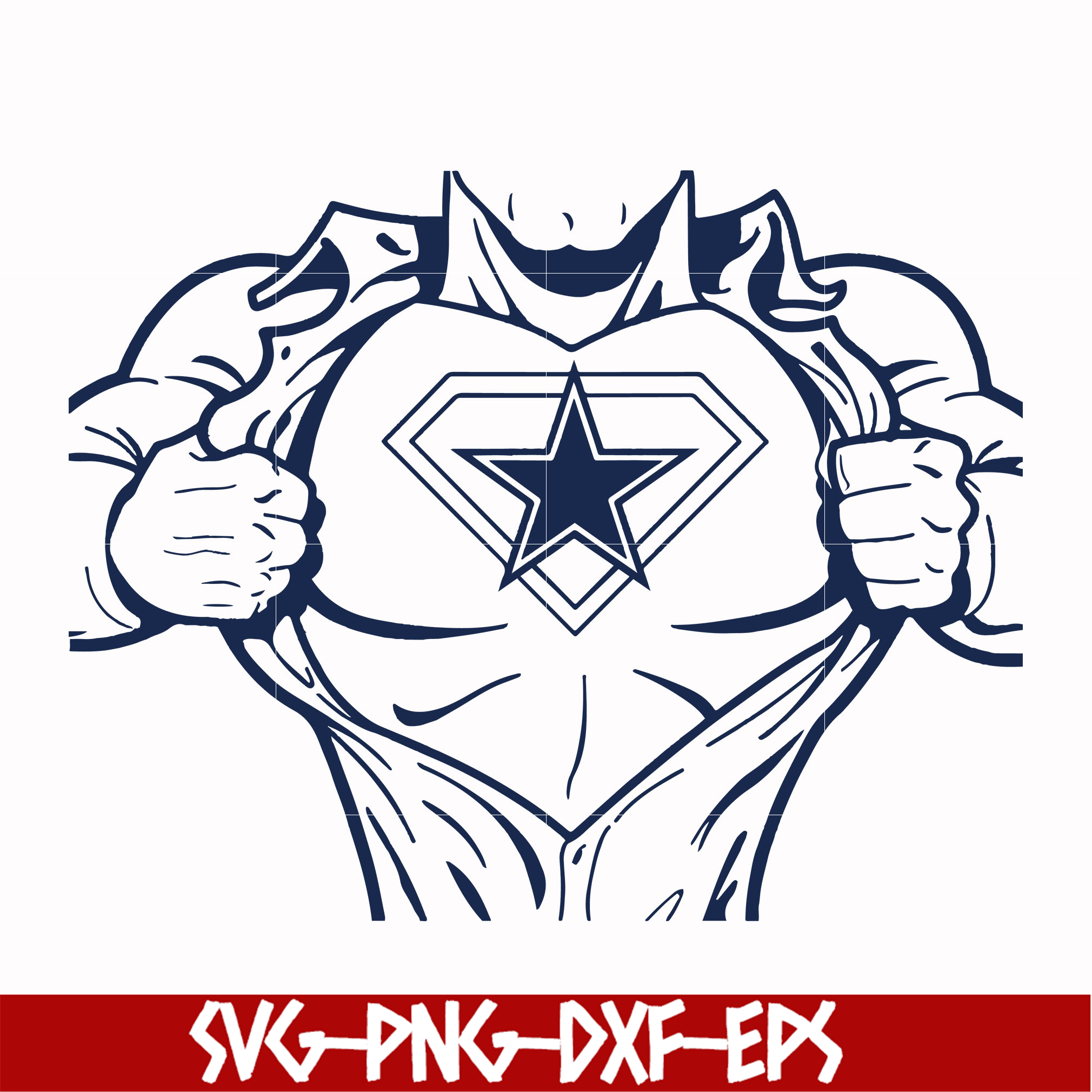 Superman Cowboys, svg, png, dxf, eps file NFL000088 | Inspire Uplift