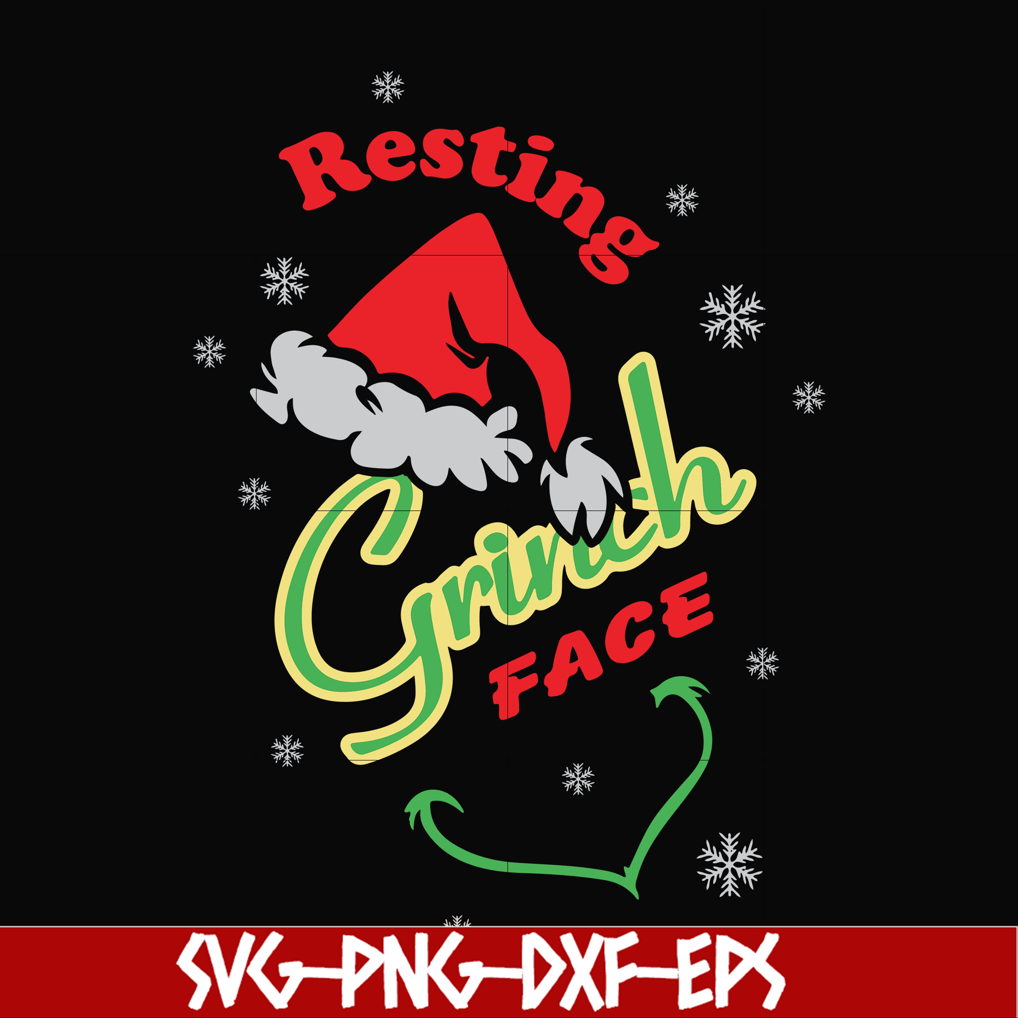 Resting grinch face svg, christmas svg, png, dxf, eps digita | Inspire ...
