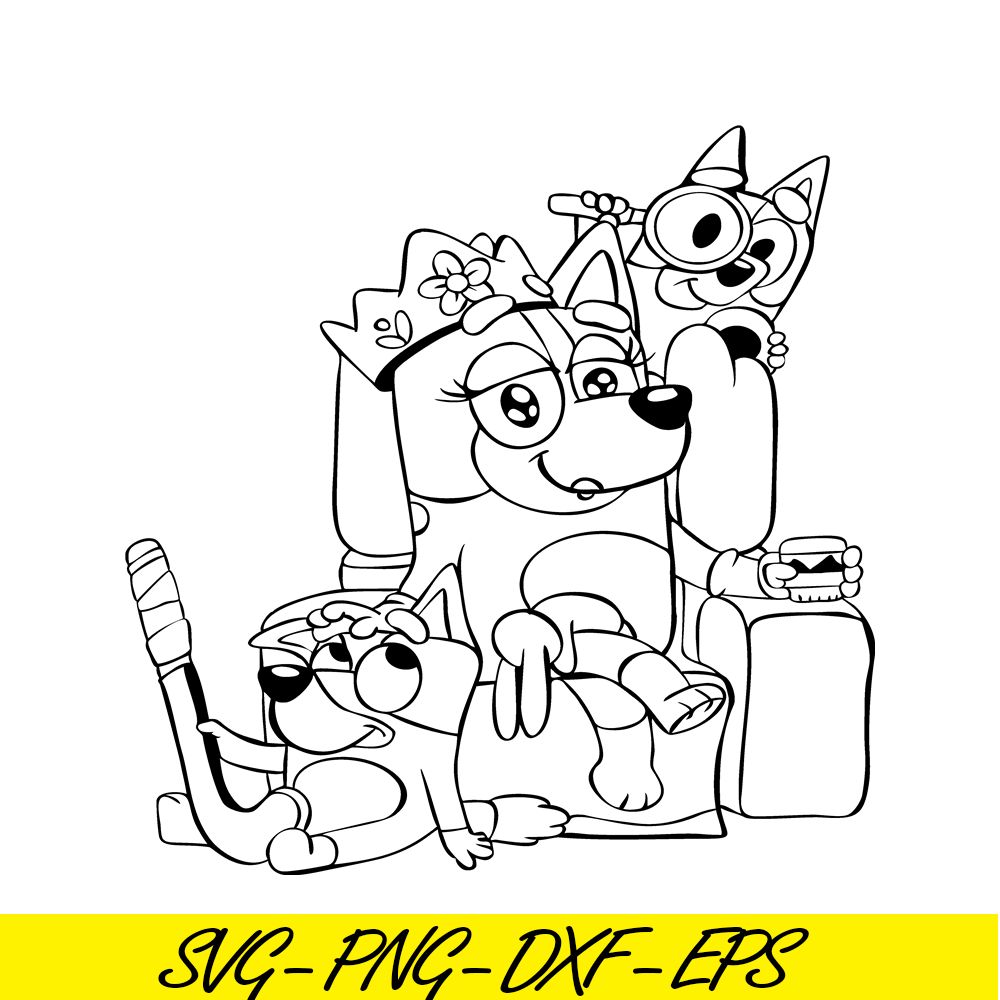 Cute Bluey Design SVG PNG DXF EPS Bluey Cartoon SVG Bluey SV | Inspire ...