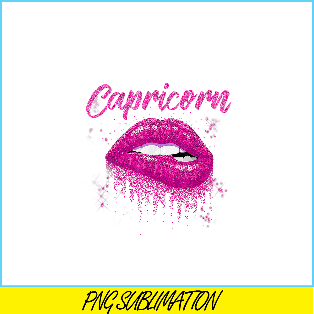 Capricorn Zodiac Birthday PNG Pink Lips PNG Zodiac Sign PNG | Inspire ...