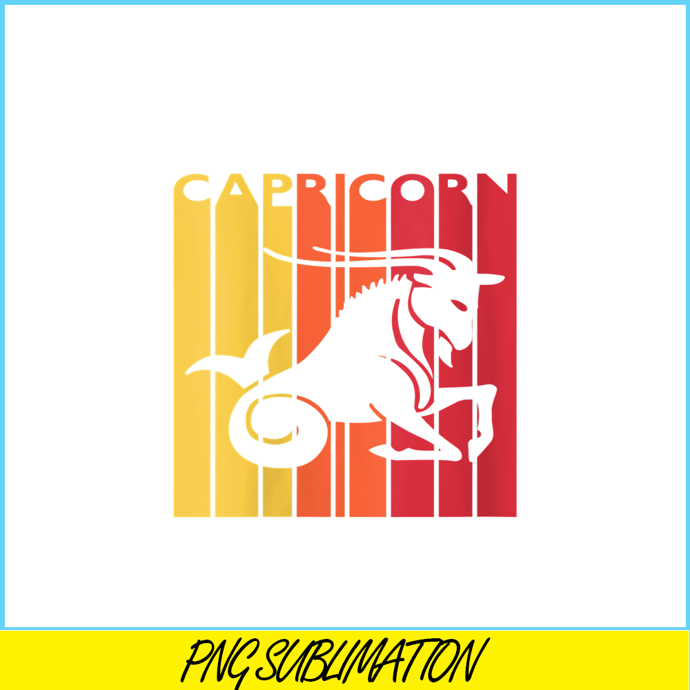 Retro Capricorn PNG Zodiac Sign PNG December January Birthda - Inspire ...