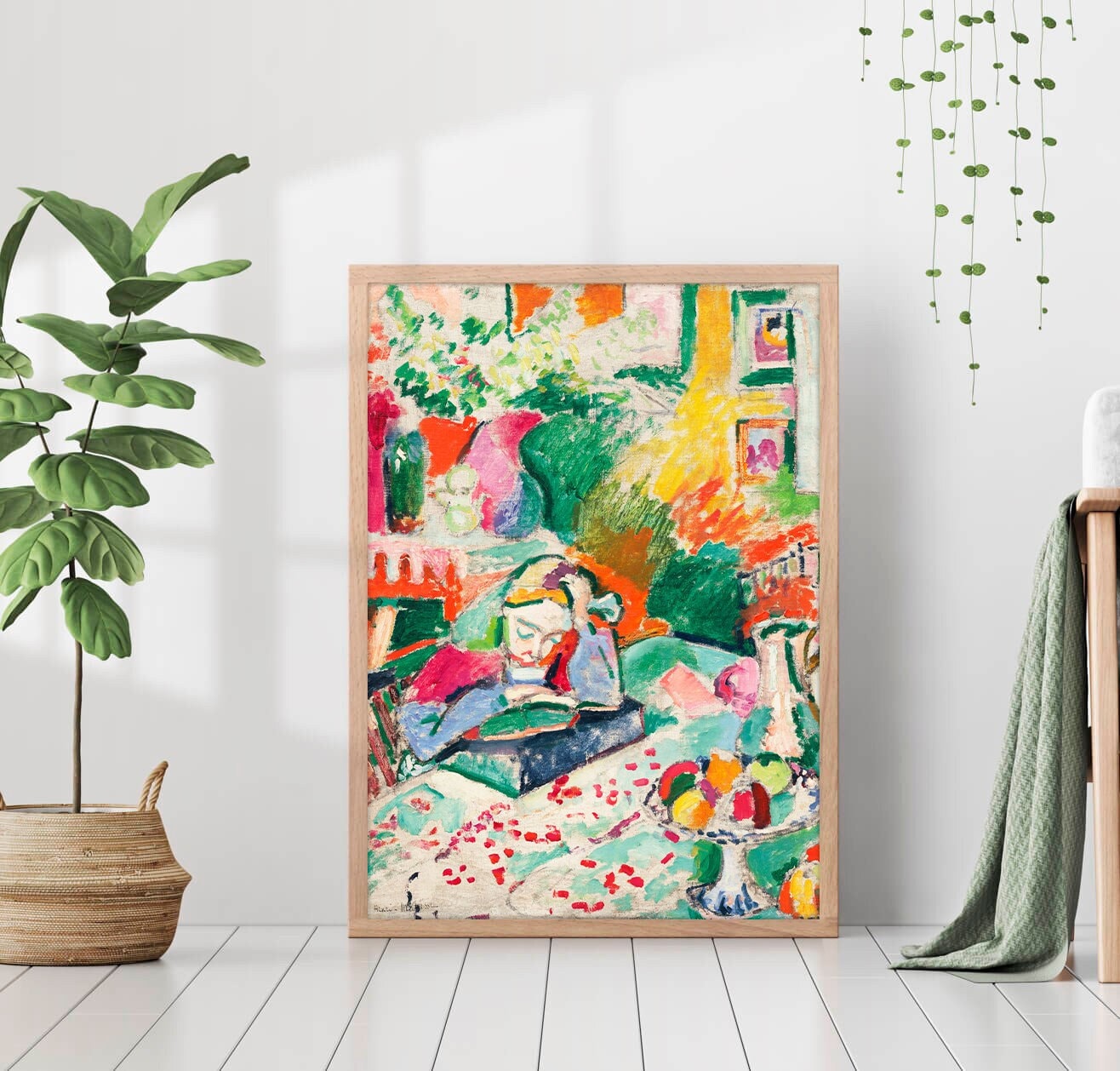 Henri Matisse Interior with a Young Girl Reading Famous Pain - Inspire ...