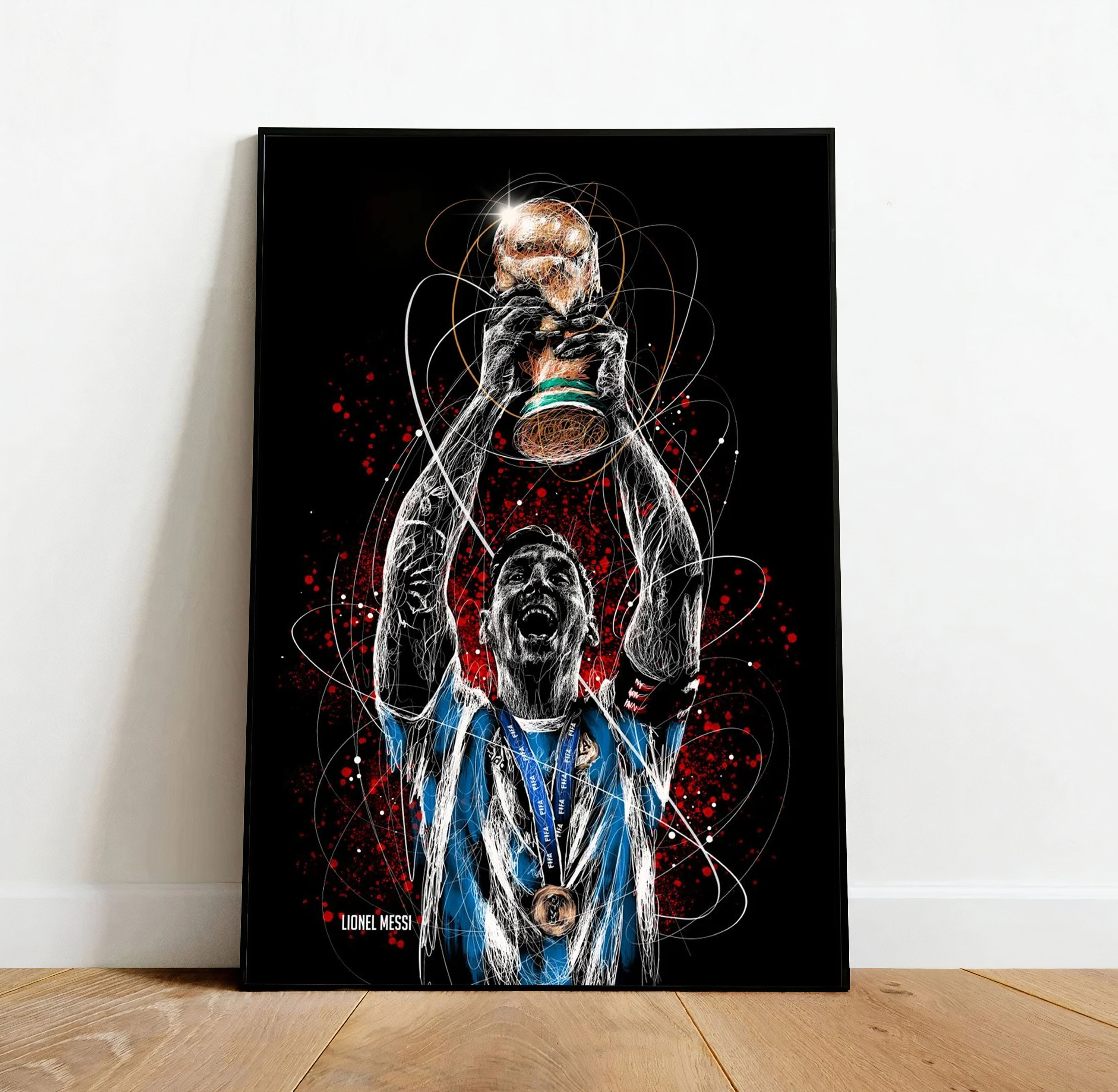 Lionel Messi Poster, Football Wall Art, Football Legends, Ro | Inspire ...
