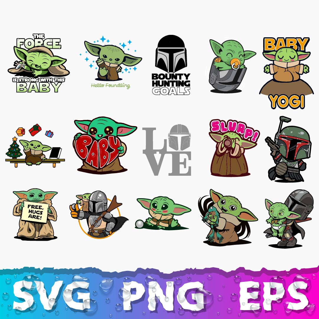 Baby Yoda Svg, Cricut Star Wars Svg, Yoda Clipart, Grogu Svg | Inspire ...