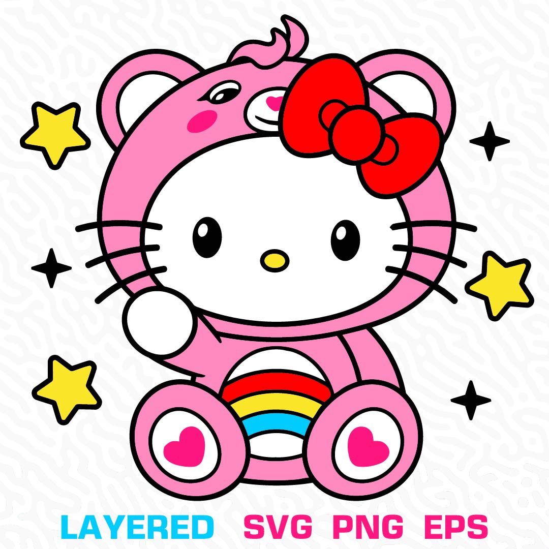 Hello Kitty Svg, Hello Kitty Care Bear Svg, Hello Kitty Rain | Inspire ...