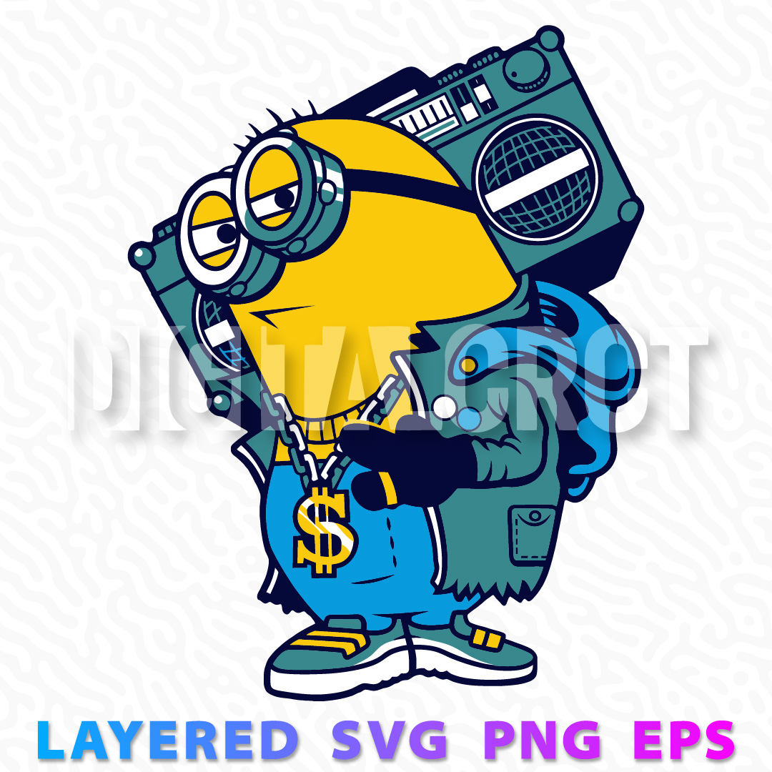Stylish Minion with DJ Gear and Money Chain - Vector Illustr - Inspire ...
