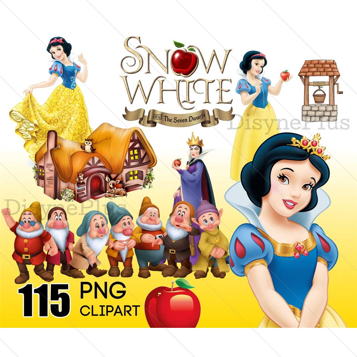 Snow White Disney Princess Bundle PNG | Inspire Uplift