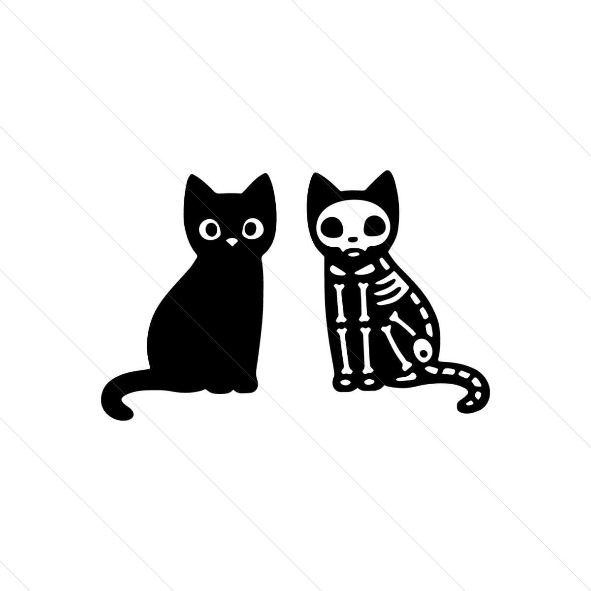 Skeleton Cat Svg | Inspire Uplift