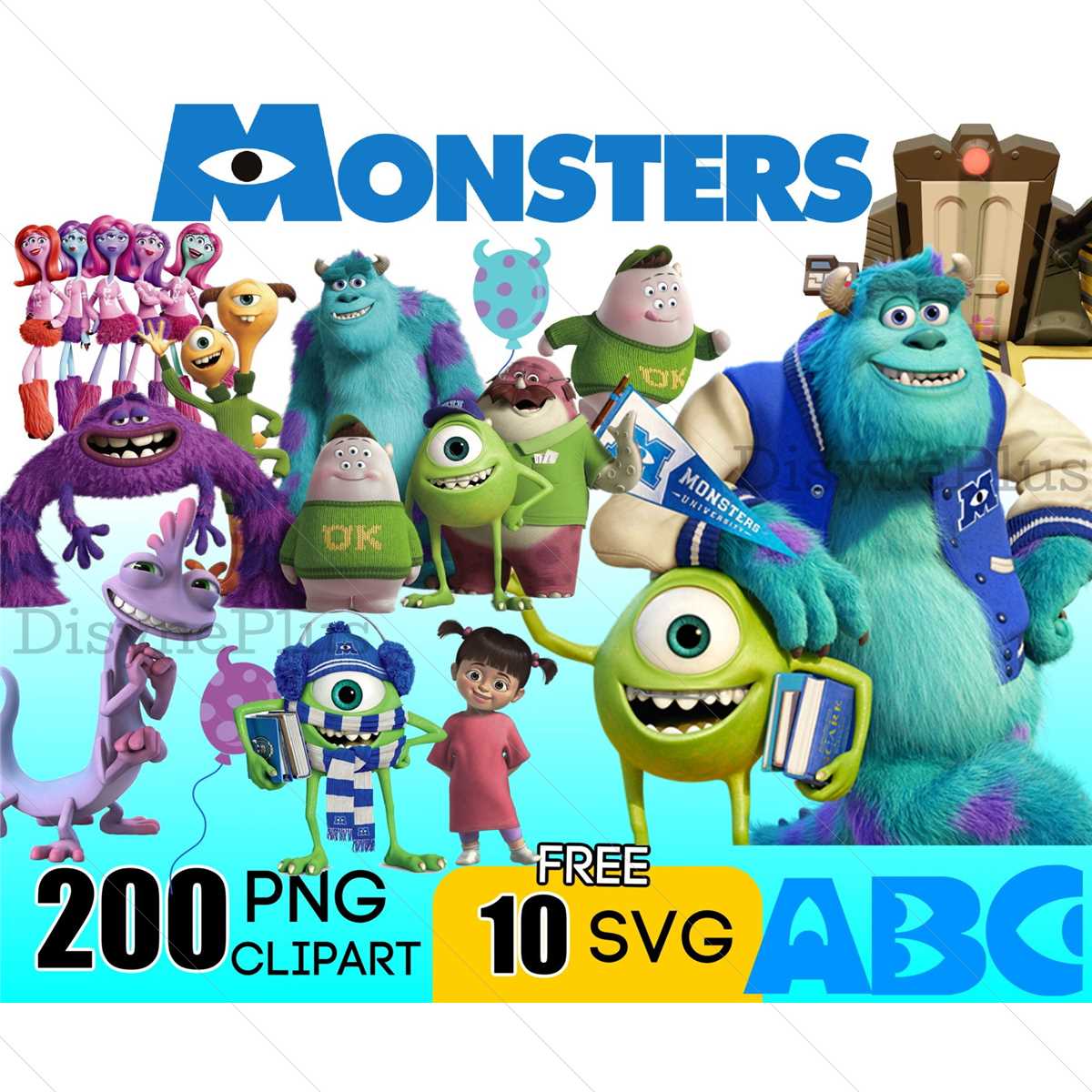 Monster Movie Disney Bundle PNG | Inspire Uplift