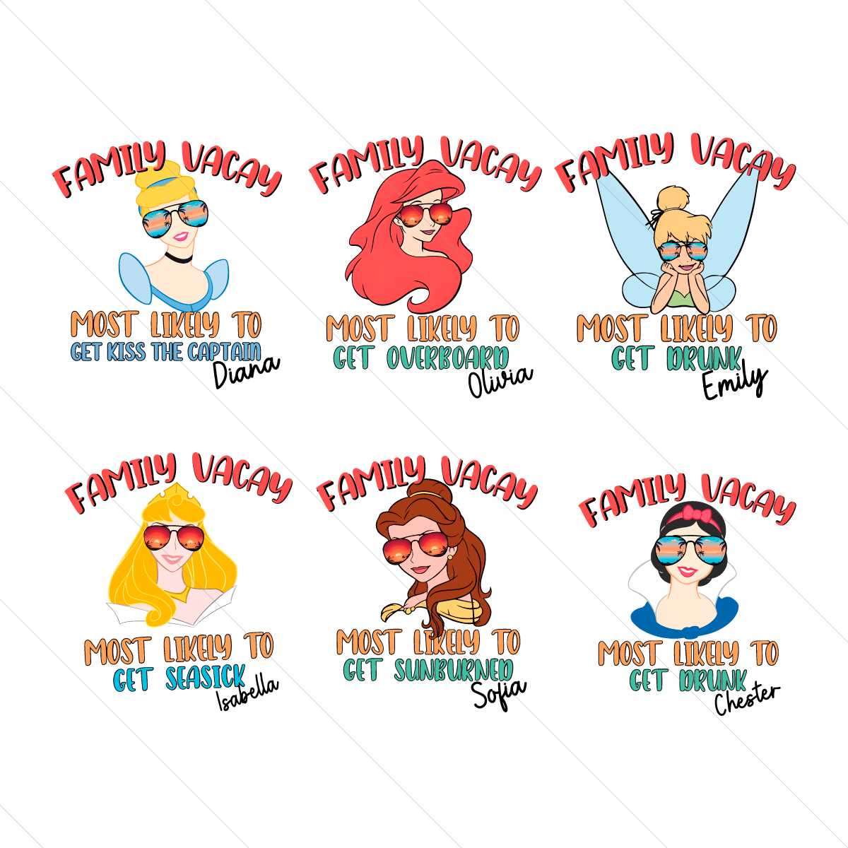 Disney Princess Vacation SVG Princess Cruise File Cut | Inspire Uplift
