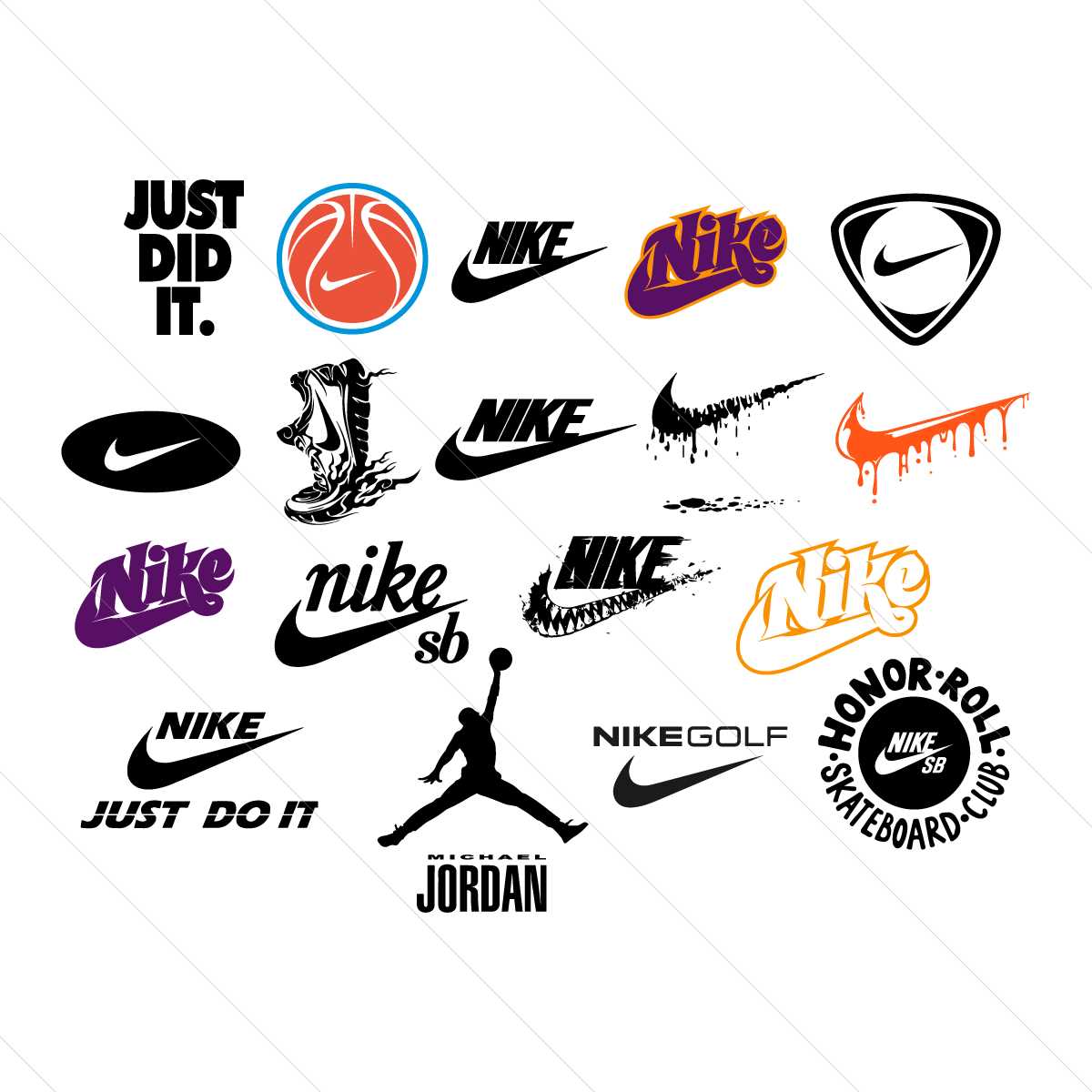 Retro Nike Logo SVG Bundle File Design | Inspire Uplift