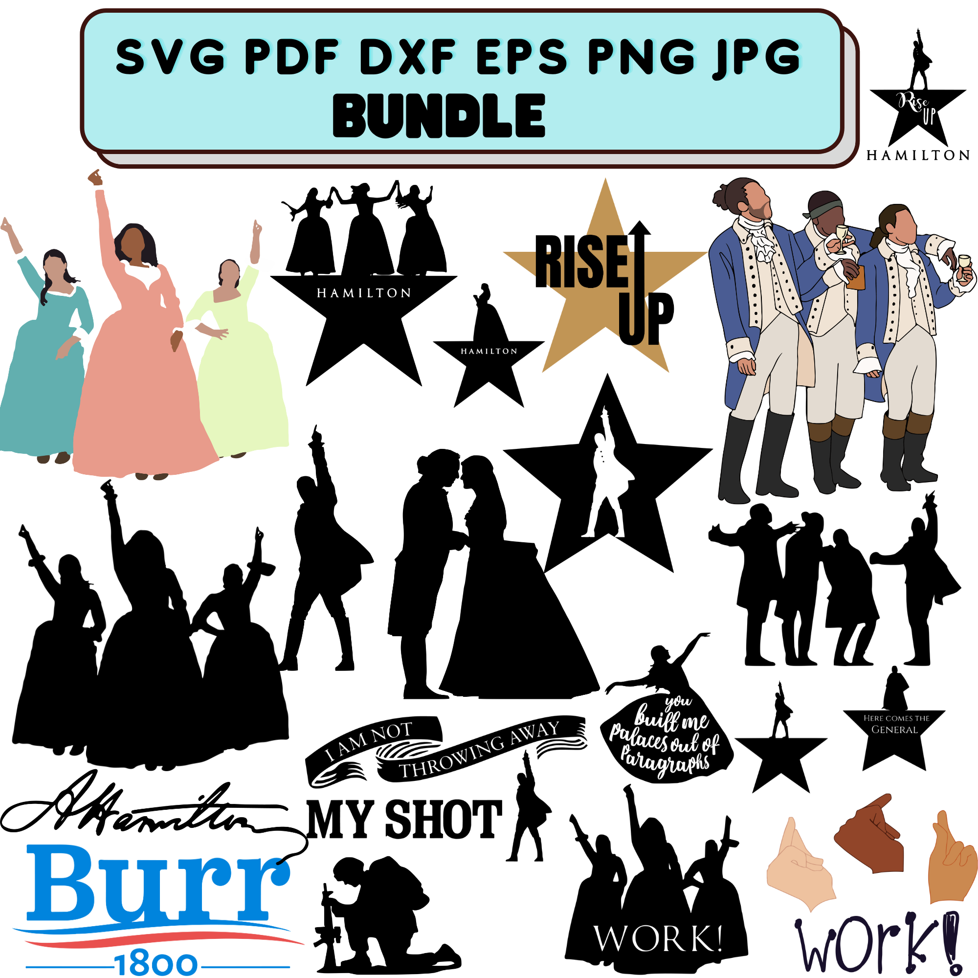 HAMILTON Svg Mega Bundle , HAMILTON Png , For Cricut Hamilt | Inspire ...
