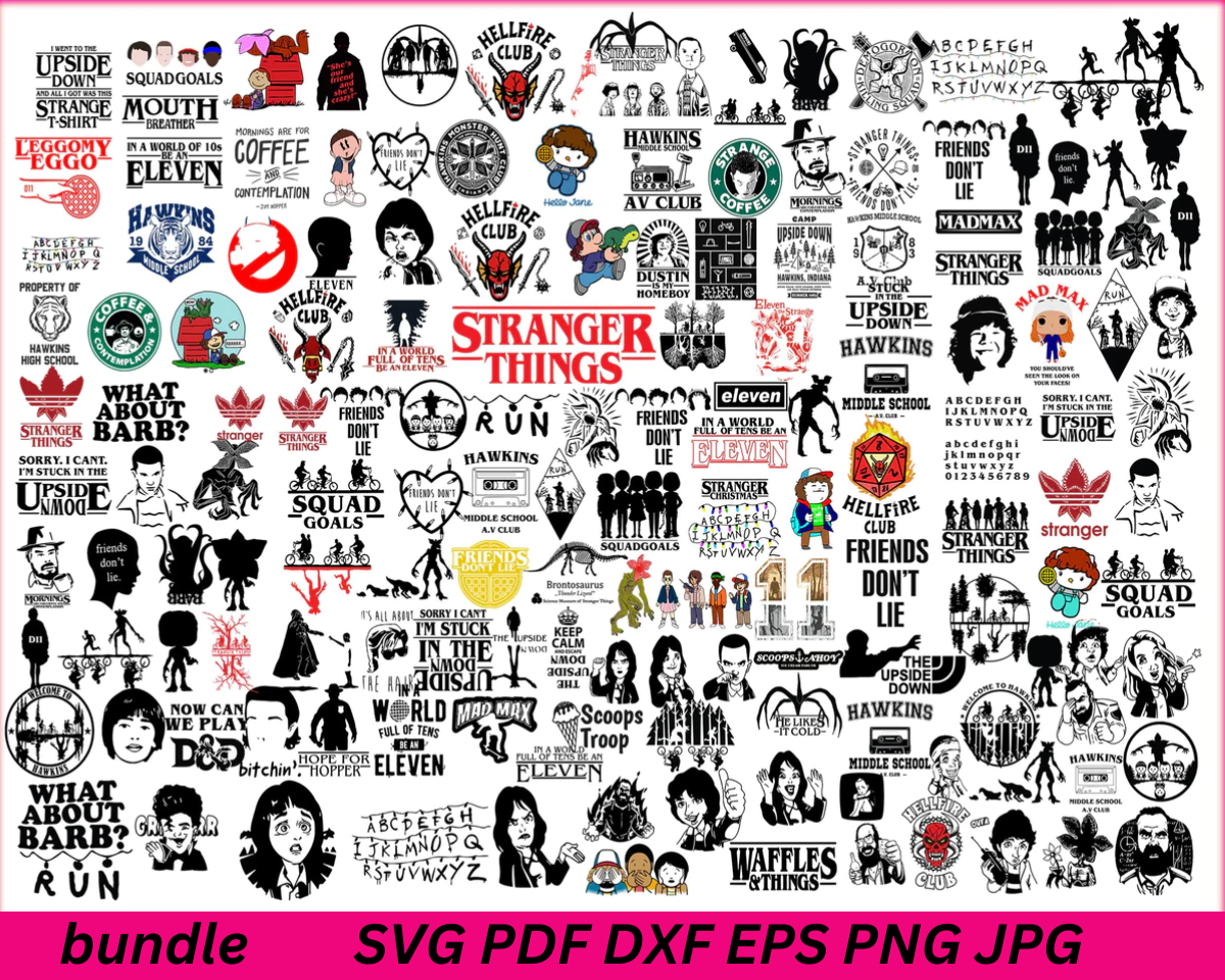 Stranger Things SVG Bundle, Stranger Things PNG Bundle, Stra | Inspire ...