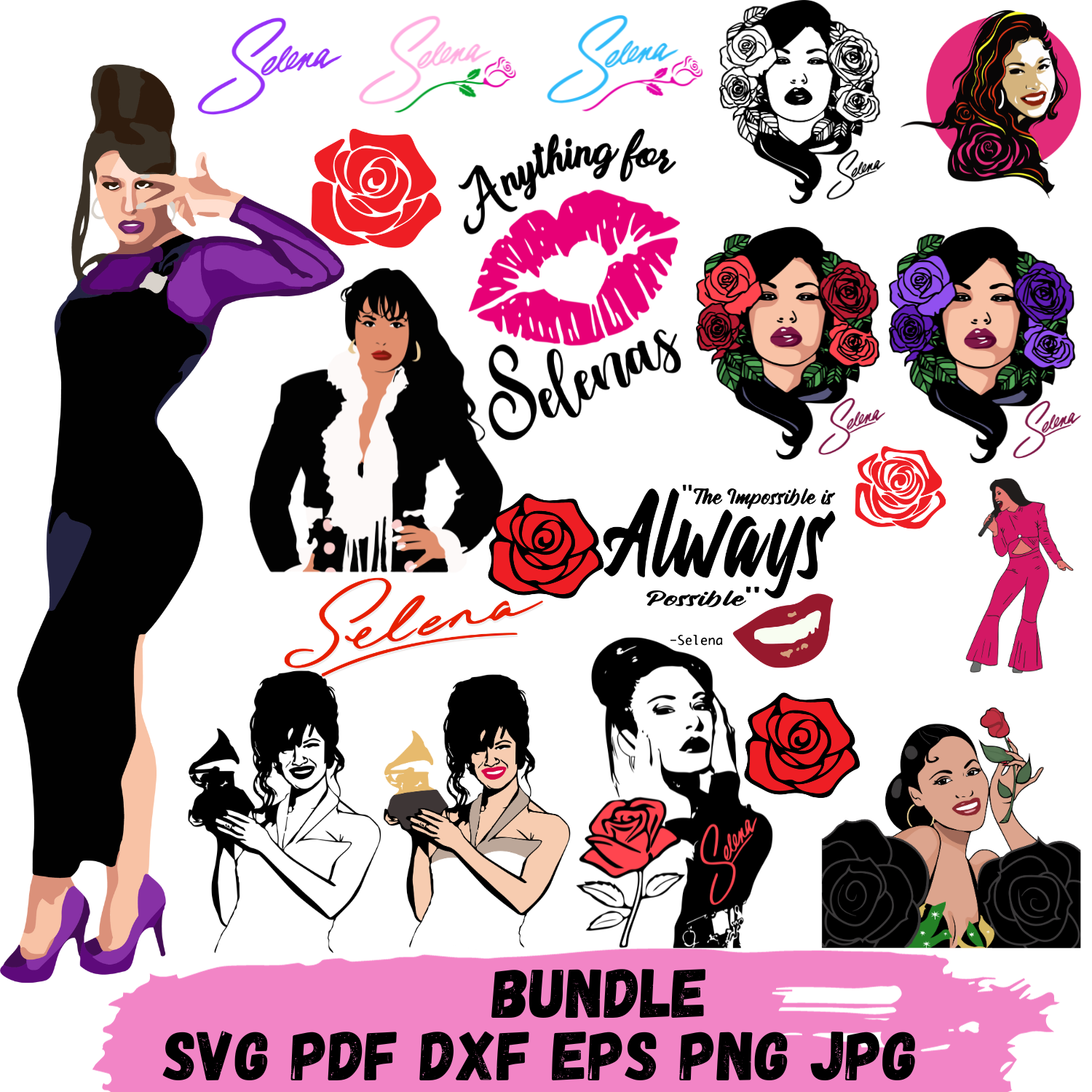 Selena svg, selena layered files, Selena Roses svg selena Qu | Inspire ...