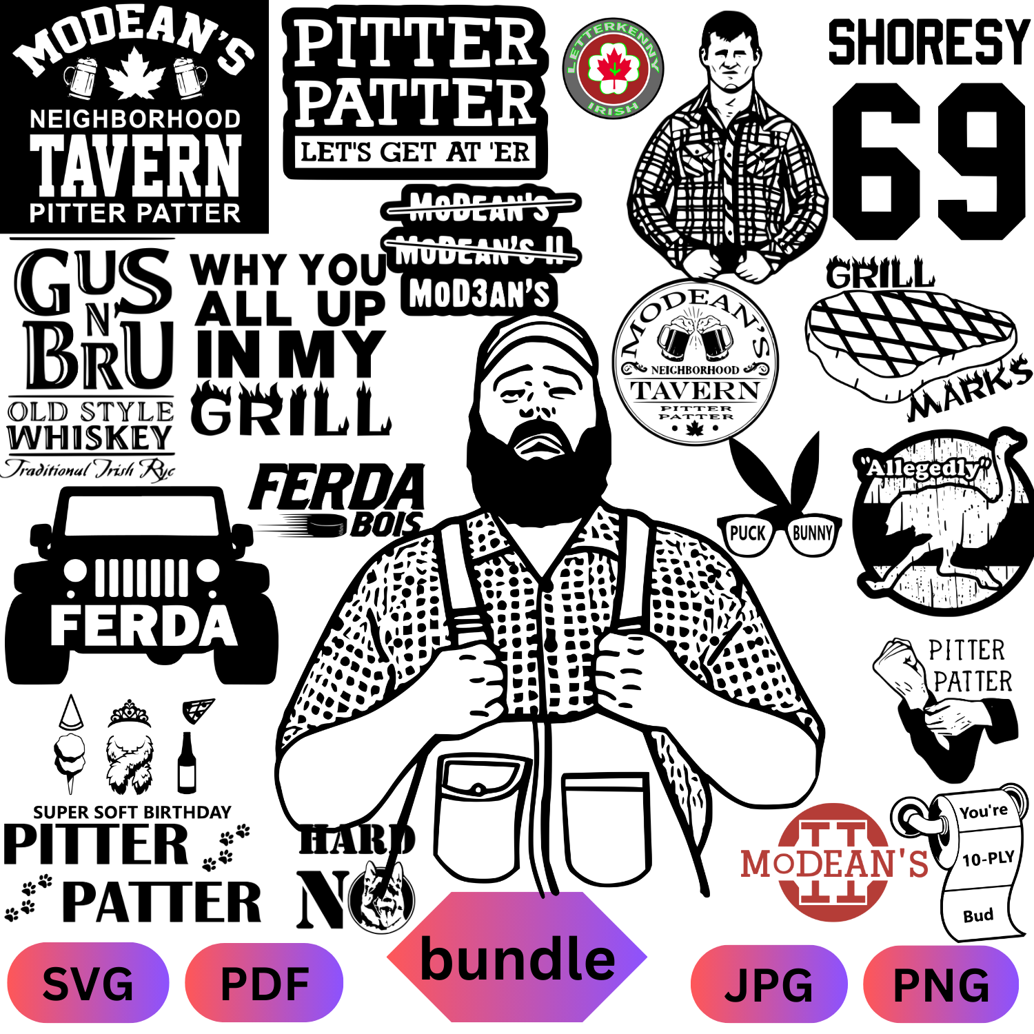 Letterkenny Layered svg, Letterkenny Ferda SVG, Pitter Patte | Inspire Uplift