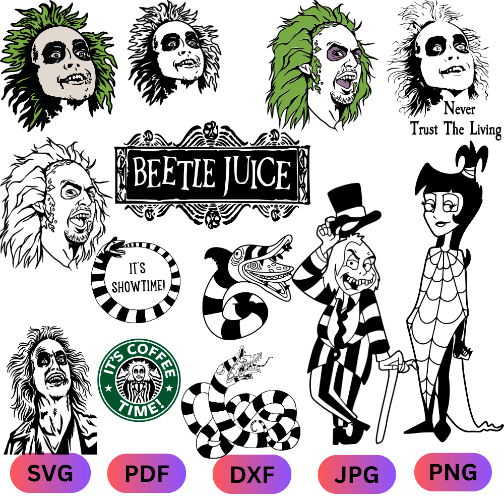 Beetlejuice Bundle Svg, Beetlejuice Svg, Horror Movie Svg, Z | Inspire ...