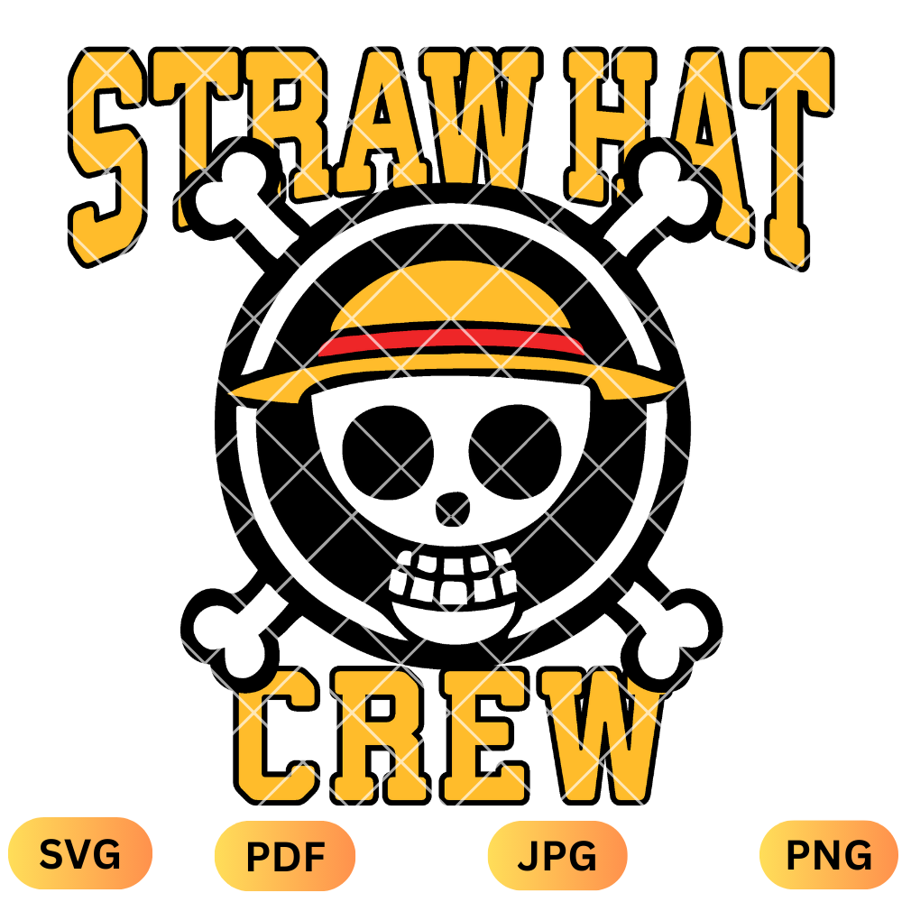 luffy One Piece Straw Hat Pirates svg Anime svg png, Cutting | Inspire ...