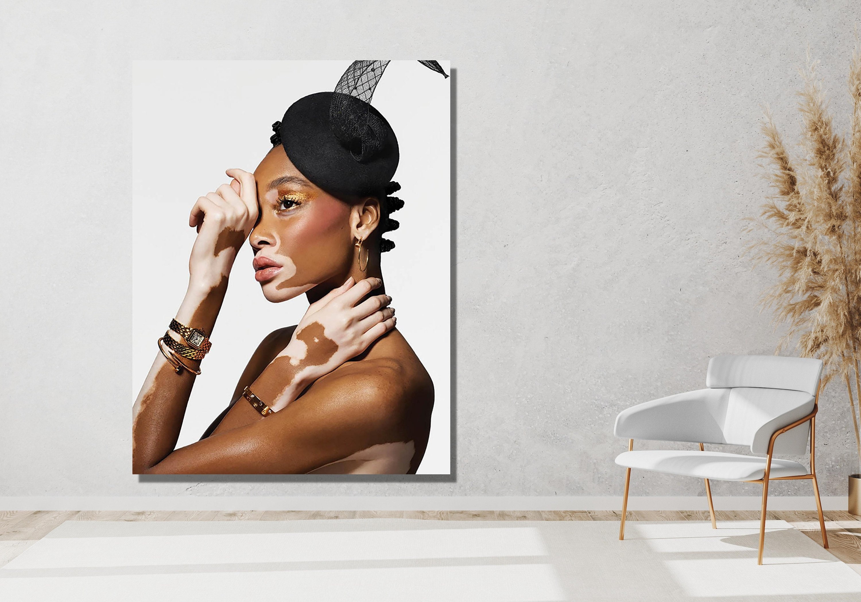 Winnie Harlow Model Canvas Wall Art,Winnie Harlow Print,Viti | Inspire ...