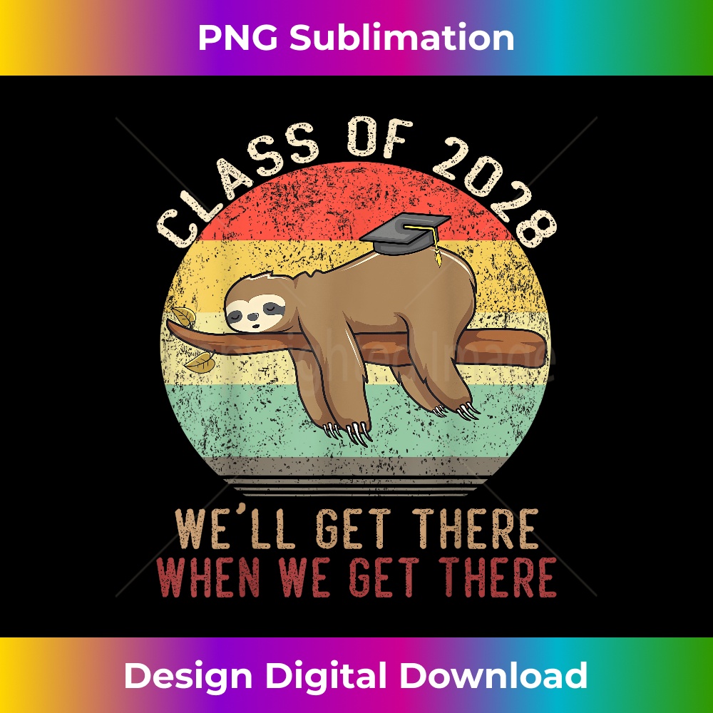 Funny Retro Senior Class Of 2028 Sloth Cap Graduation Gifts | Inspire ...