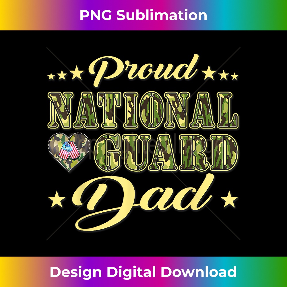 Proud National Guard Dad Dog Tags Heart Military Father Gift | Inspire ...