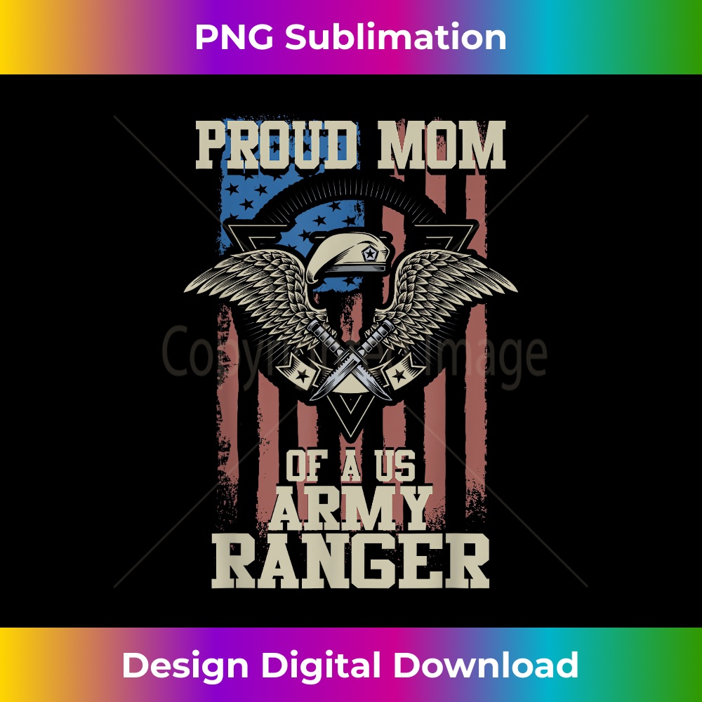 Proud Mom of US Army Ranger - Sublimation-Ready PNG File | Inspire Uplift