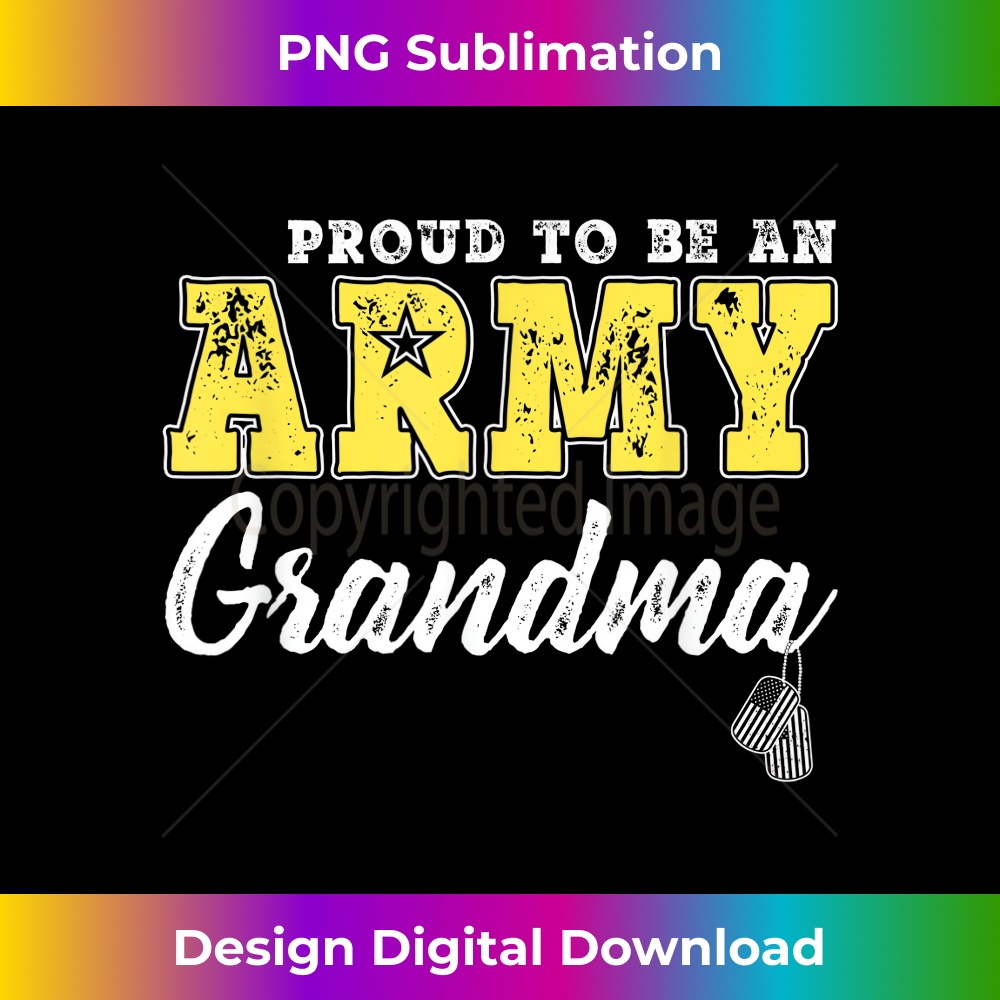 Proud To Be An Army Grandma Dog Tags Military Grandmother - | Inspire ...