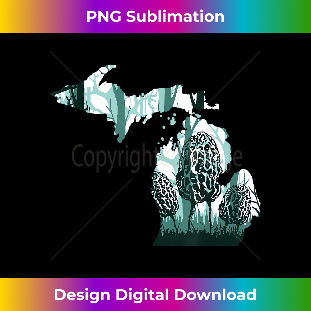 Michigan Map Morel Mushroom Hunting Shrooming Morels Fungi - | Inspire ...