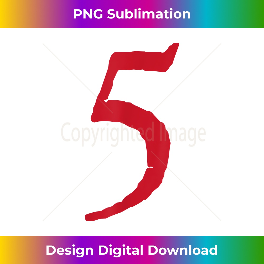 Large Red Color Maroon and The Number 5 Five - Special Editi | Inspire ...