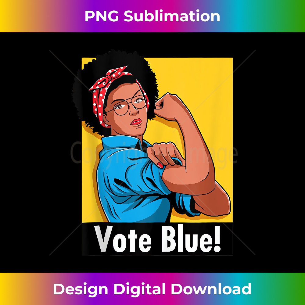 Vote Blue 2020 Election Afro Girl African American Gift Tank | Inspire ...