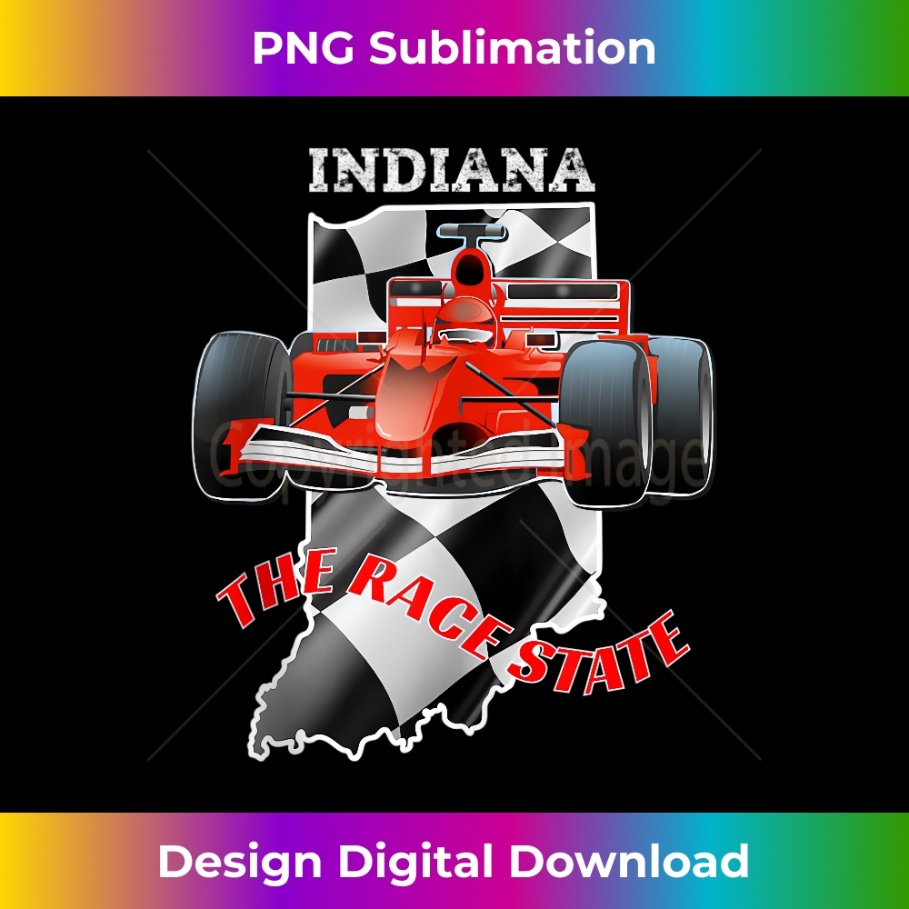 500 Indianapolis Indiana the Race State Checkered Flag Tank | Inspire ...