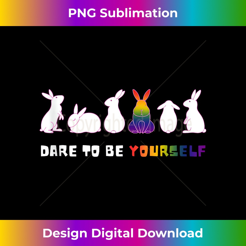 Dare to Be Yourself Happy Easter Bunnies Bunny LGBT Flag Tee | Inspire ...