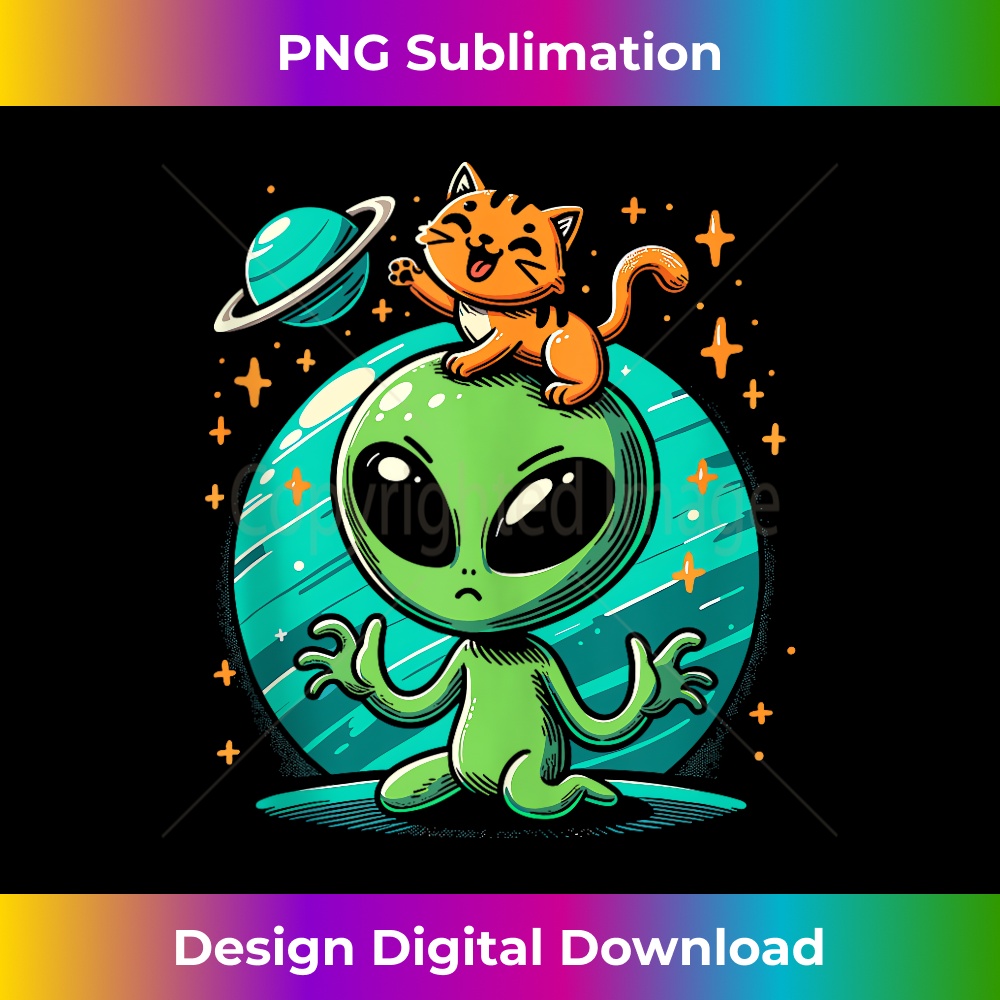 Funny Cat and Alien In Galaxy UFO Space Kids Boys Women Men | Inspire ...