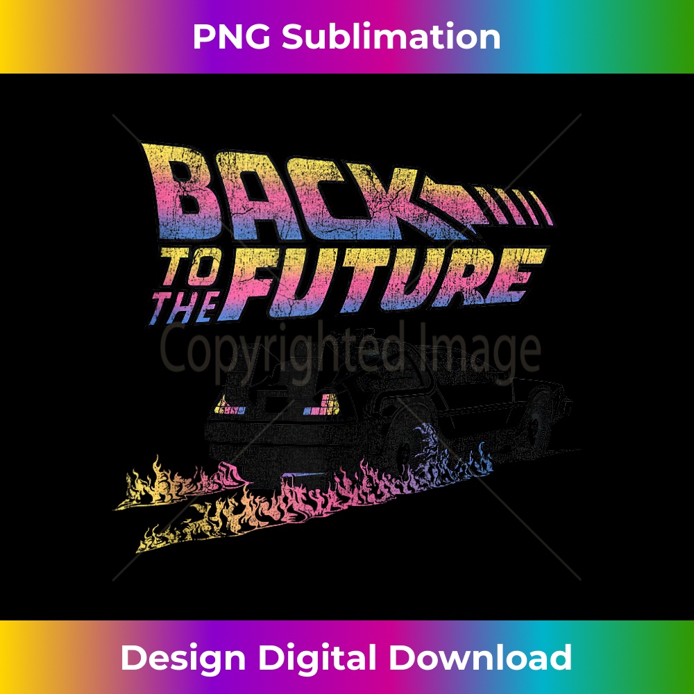 Back To The Future DeLorean Flames Tank Top - Premium Sublim | Inspire ...