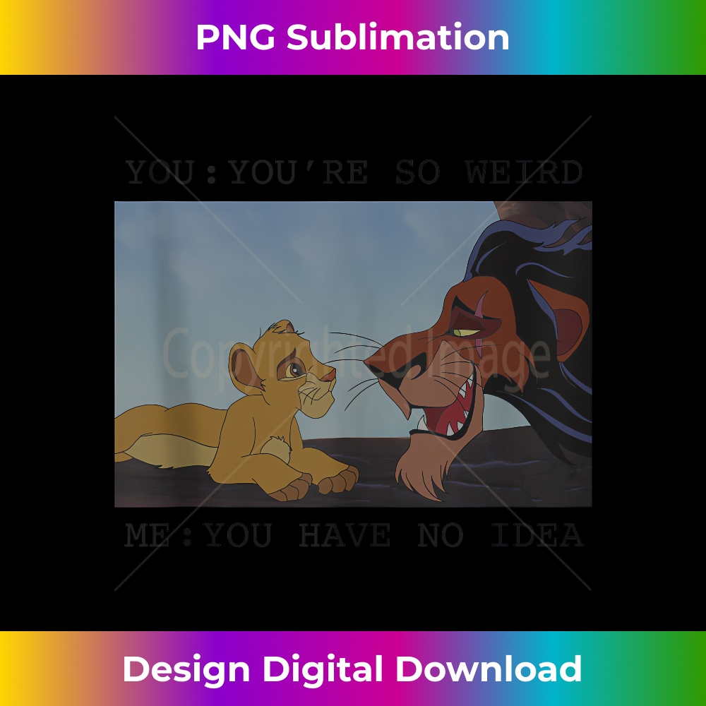 Disney The Lion King Simba & Scar You're So Weird Meme Tank | Inspire ...
