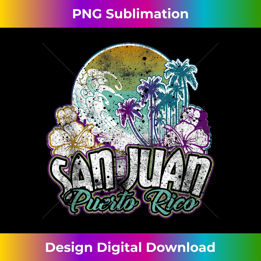 San Juan Puerto Rico Vintage Beach - Instant Sublimation Dig | Inspire ...