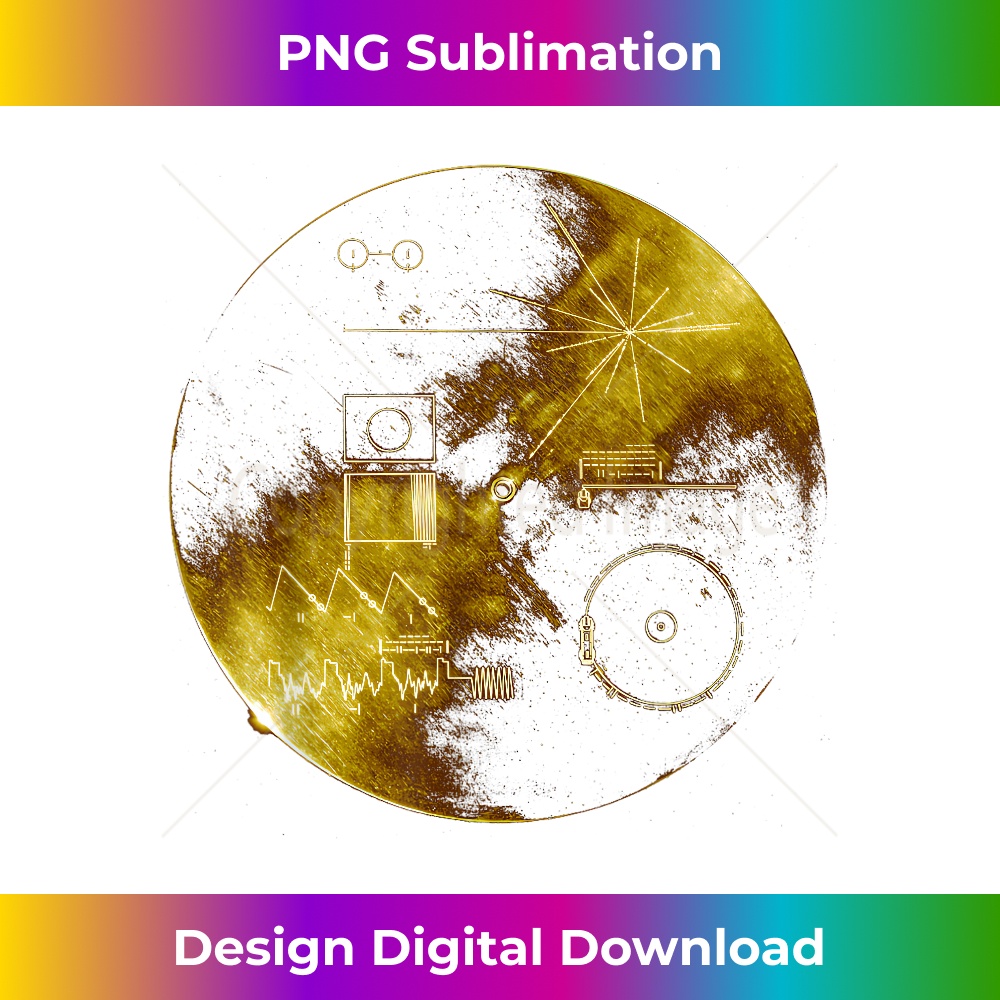 Voyager Golden Record 1 - Unique Sublimation PNG Download | Inspire Uplift