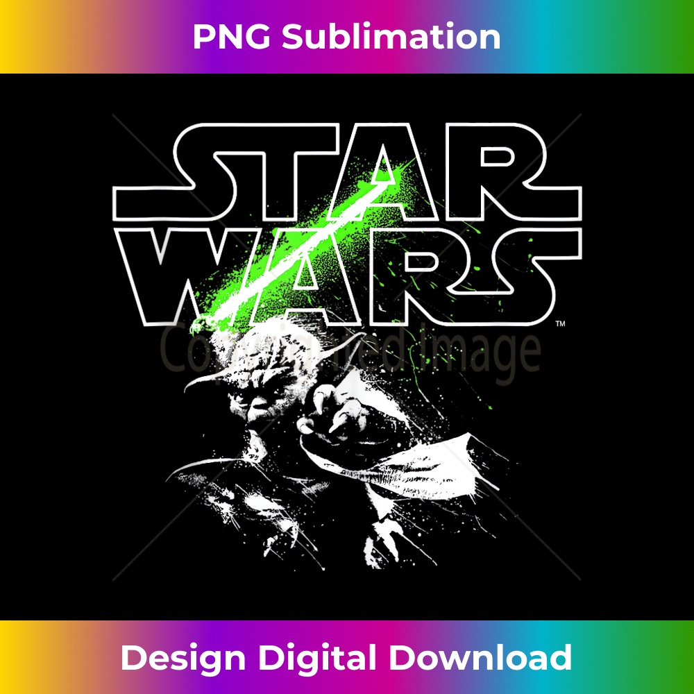 Star Wars Yoda Lightsaber Logo 2 - PNG Sublimation Digital D | Inspire ...