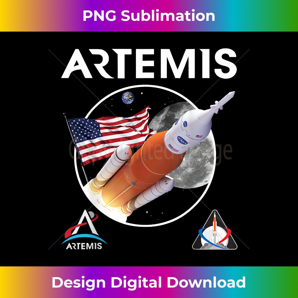 NASA Artemis Mission SLS US Flag 1 - Digital Sublimation Dow | Inspire ...