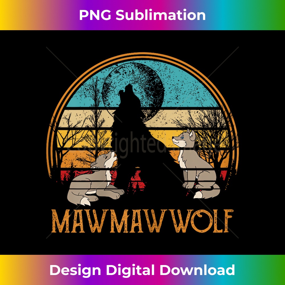 Retro Vintage Sunset Wolf Grandma Mothers Day MawMaw Wolf 2 | Inspire ...