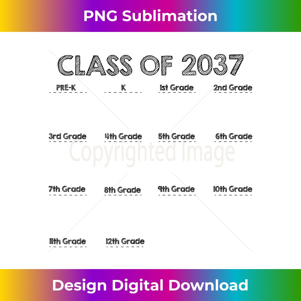 Class of 2037 Handprint. Graduation - Modern Sublimation PNG - Inspire ...