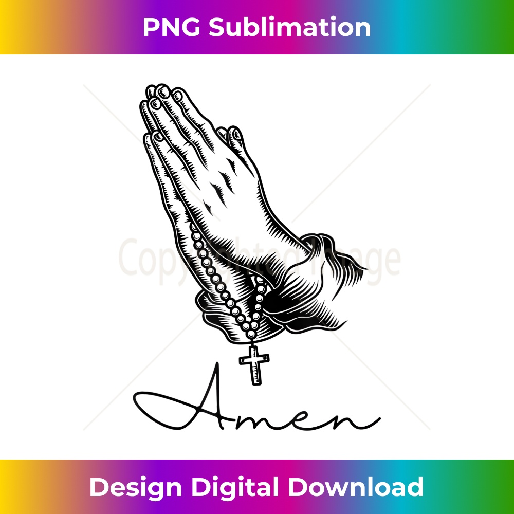 Amen Praying Hands Rosary Beads - Special Edition Sublimatio | Inspire ...